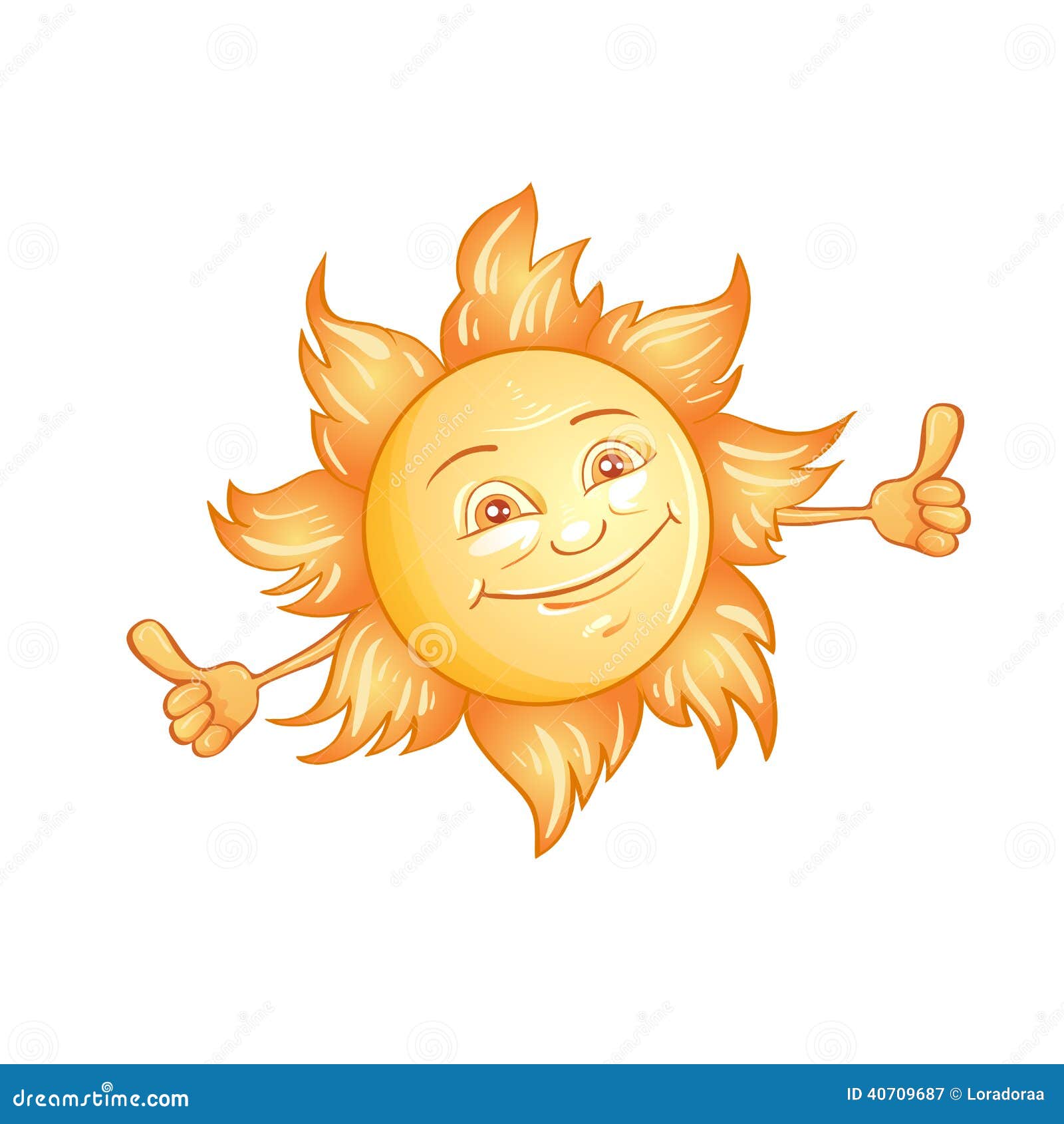 Happy smiling sun stock illustration. Illustration of shine - 40709687