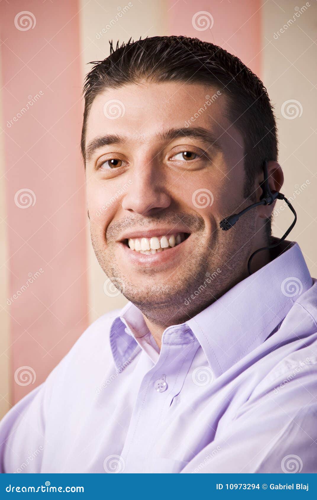 Happy Smiling Support Operator Stock Photo - Image of businessmen, face ...
