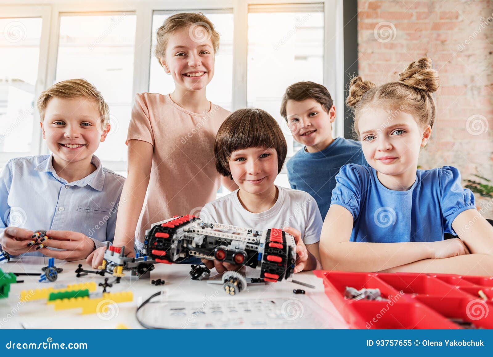 Happy Smiling Team of Young Technicians Stock Image - Image of engineer ...