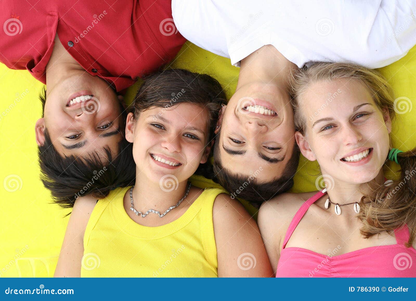 Happy smiling teens stock photo. Image of carefree, group - 786390