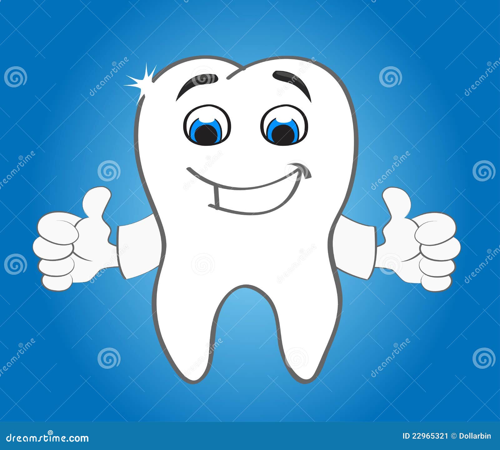 Happy smiling tooth stock vector. Illustration of tooth - 22965321