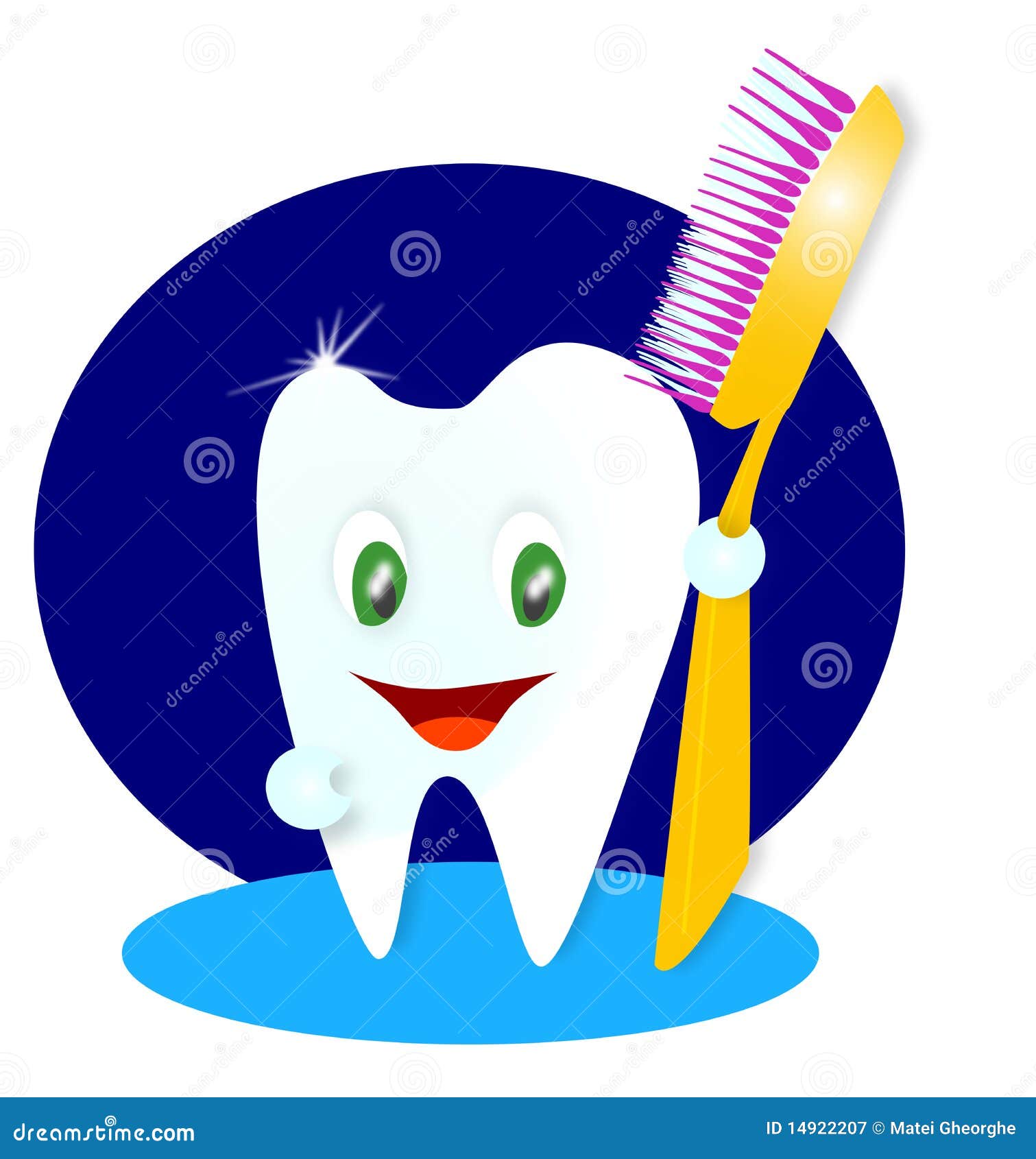 Happy Smiling Tooth Illustration Stock Illustration - Illustration of ...