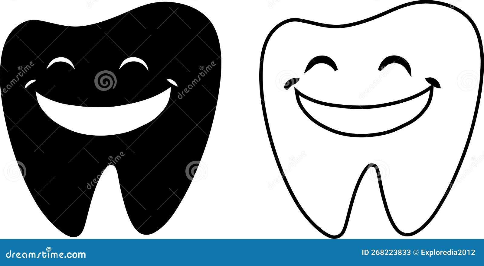 Happy Smiling Tooth Mascot Logo Stock Vector - Illustration of cleaning ...