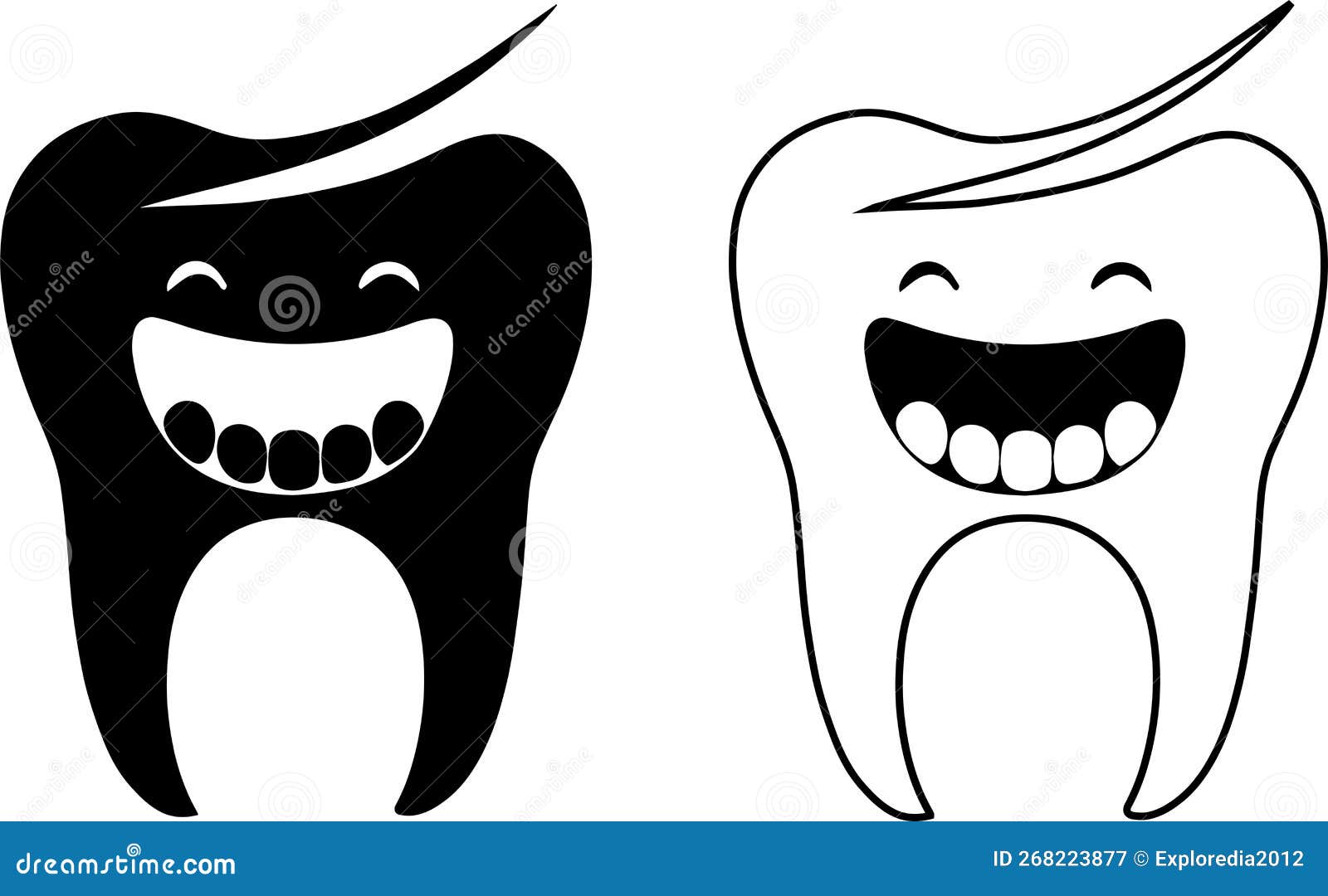 Happy Smiling Tooth Mascot Logo Stock Vector - Illustration of ...