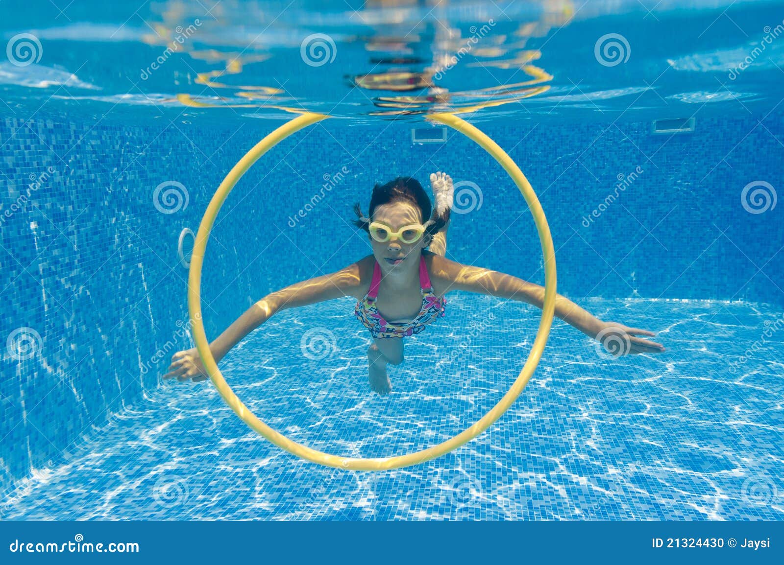 Happy Smiling Underwater Kid in Swimming Pool Stock Photo - Image of ...