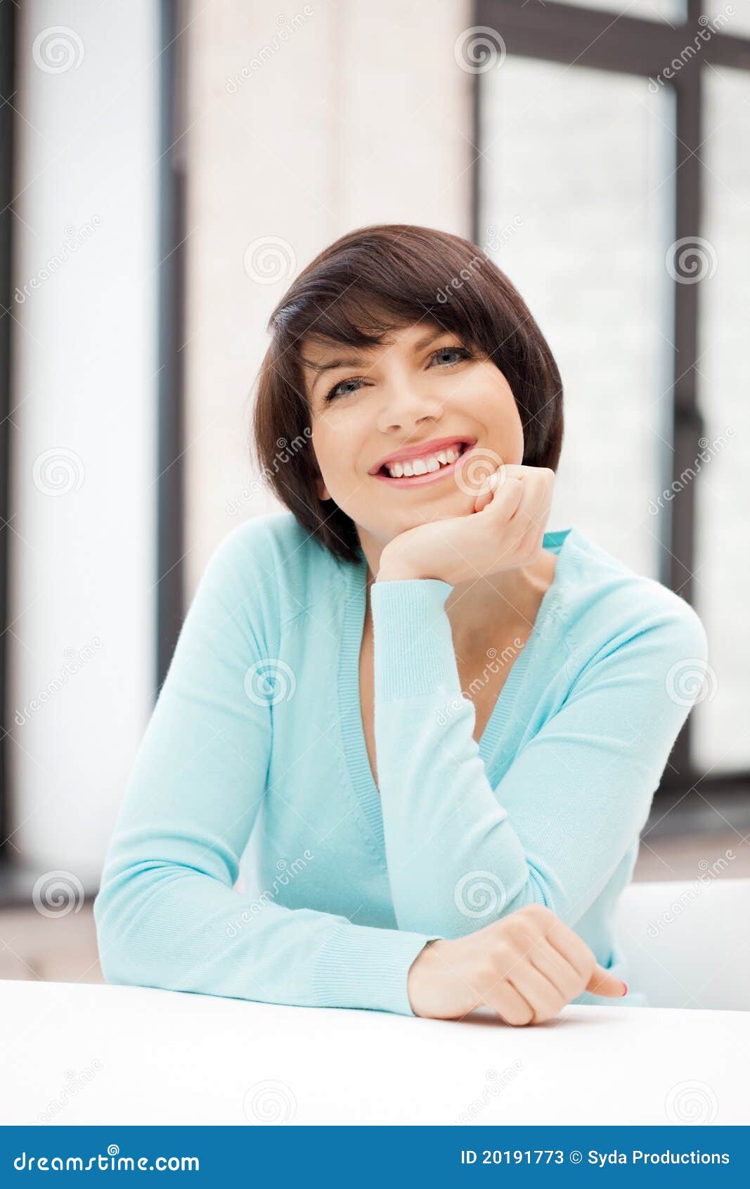 Happy and smiling woman stock image. Image of caucasian - 20191773
