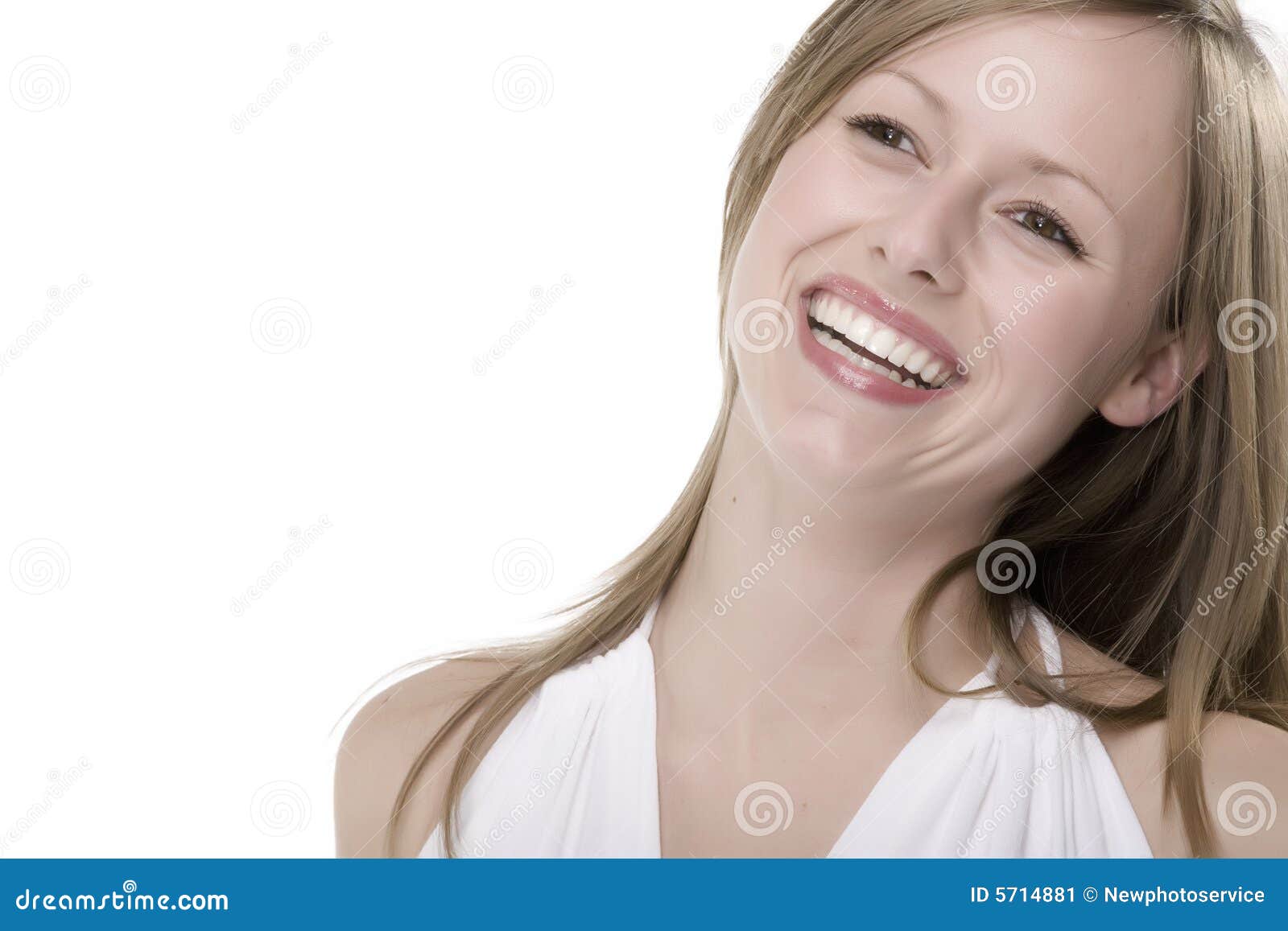 Happy smiling woman stock image. Image of skin, people - 5714881