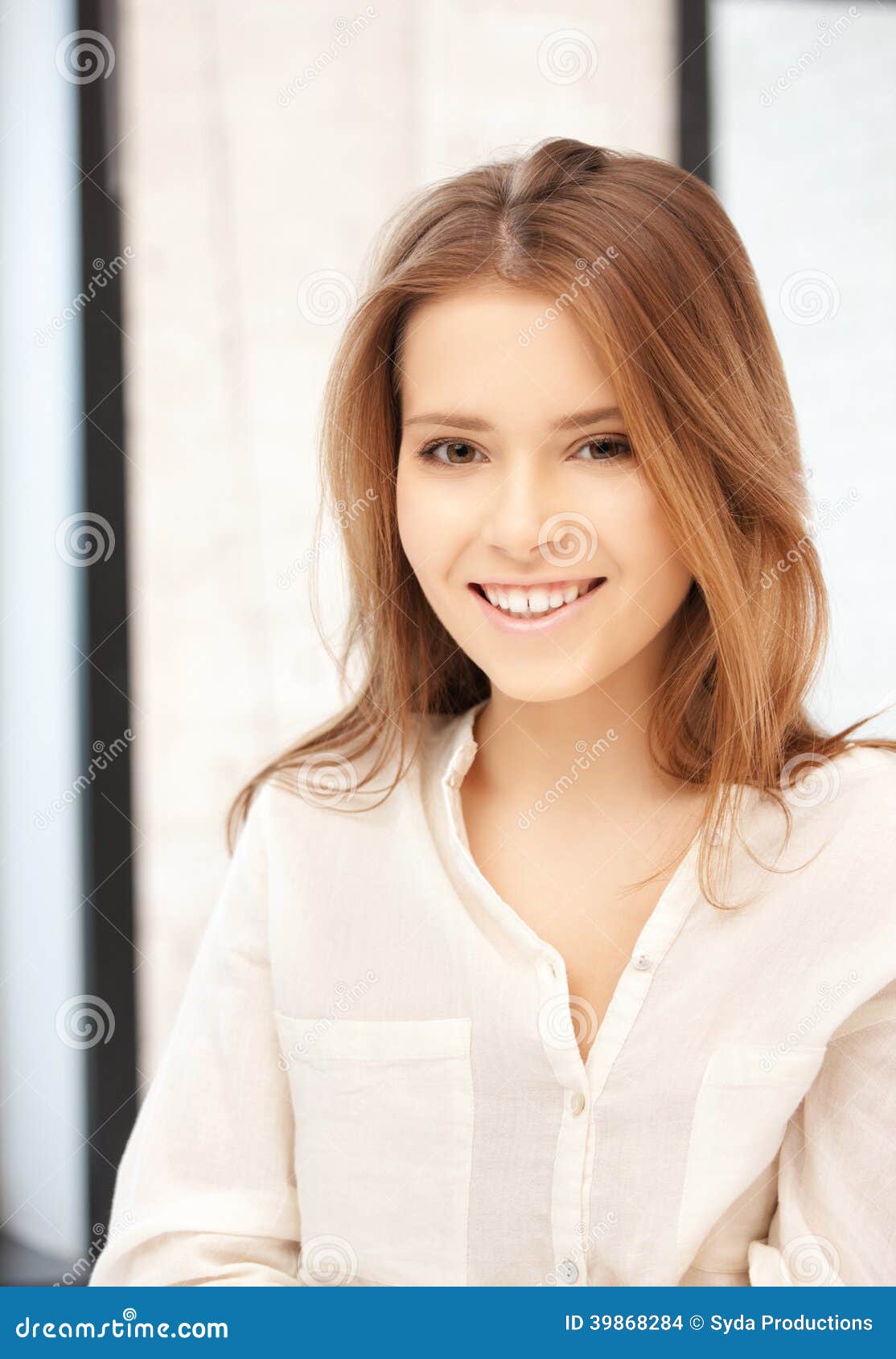 Happy and smiling woman stock photo. Image of friendly - 39868284