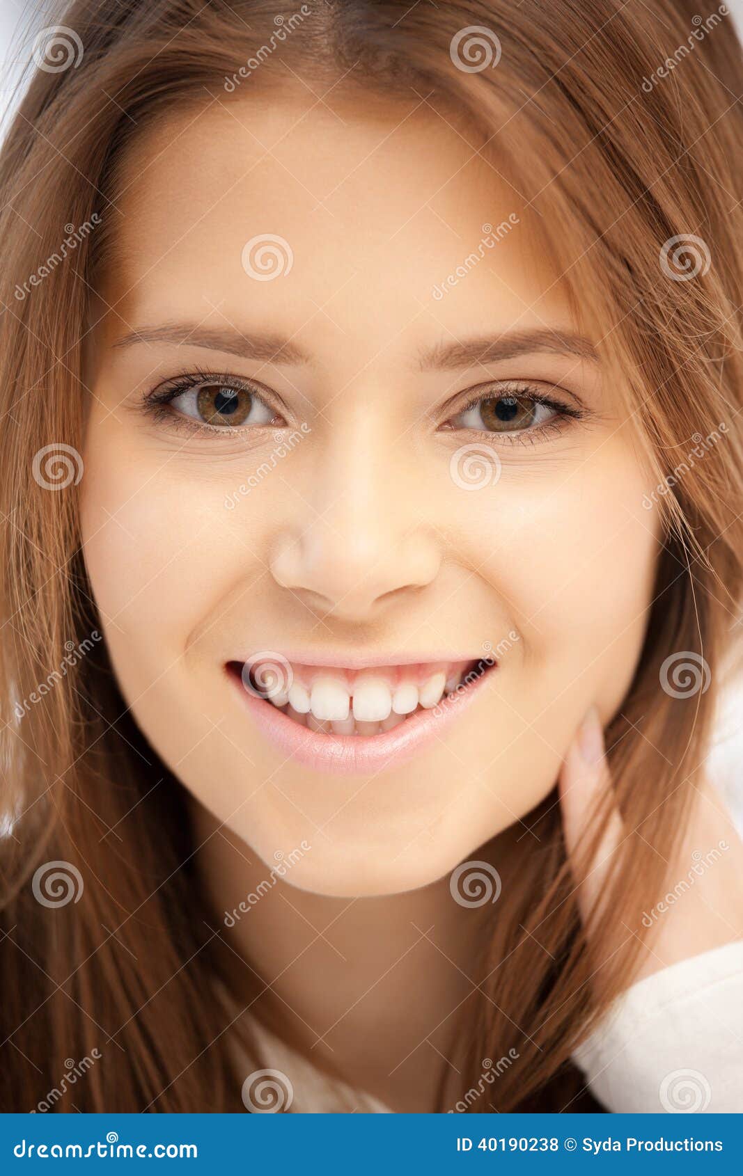 Happy and smiling woman stock photo. Image of expression - 40190238