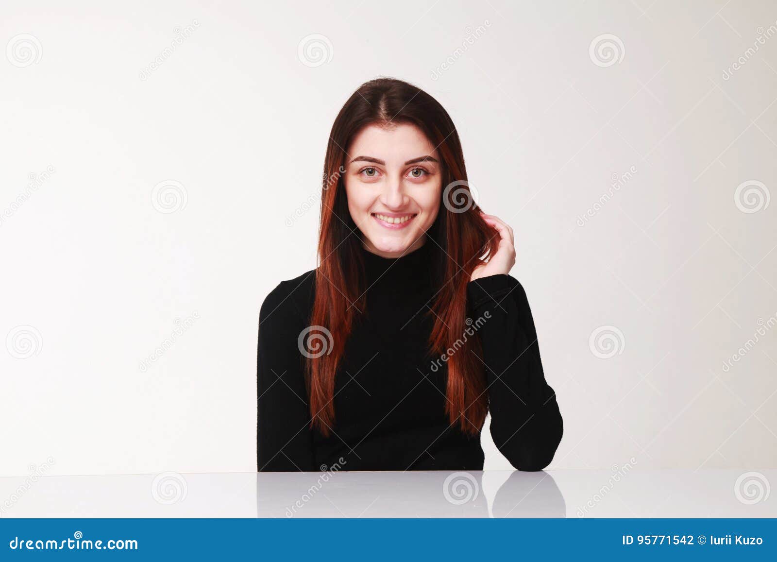 Happy Smiling Woman Gestures, Body Language, Psychology Stock Photo ... Happy Smiling Woman Gestures, Body Language, Psychology Stock Photo ...