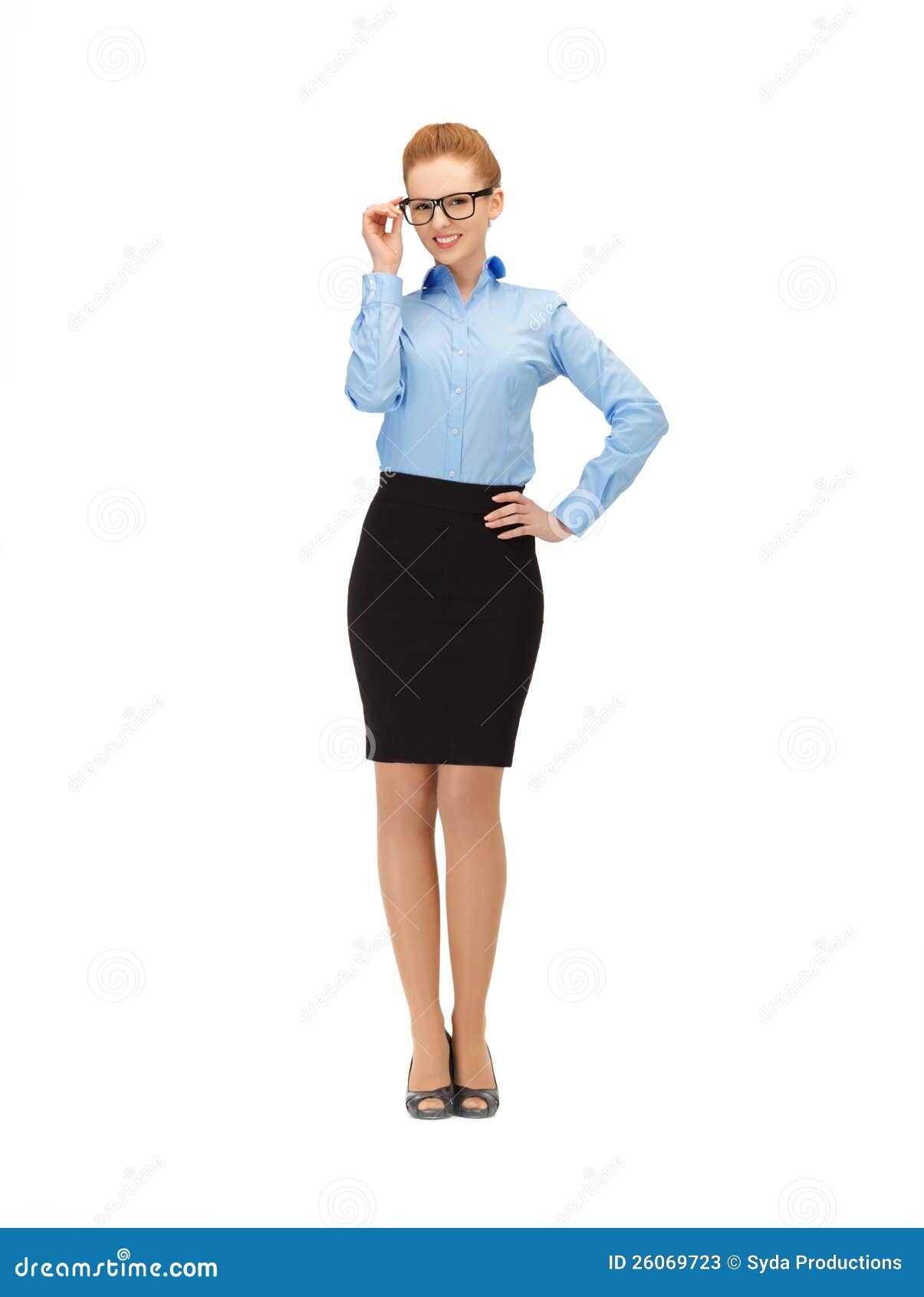 Happy and Smiling Woman in Specs Stock Image - Image of corporate ...