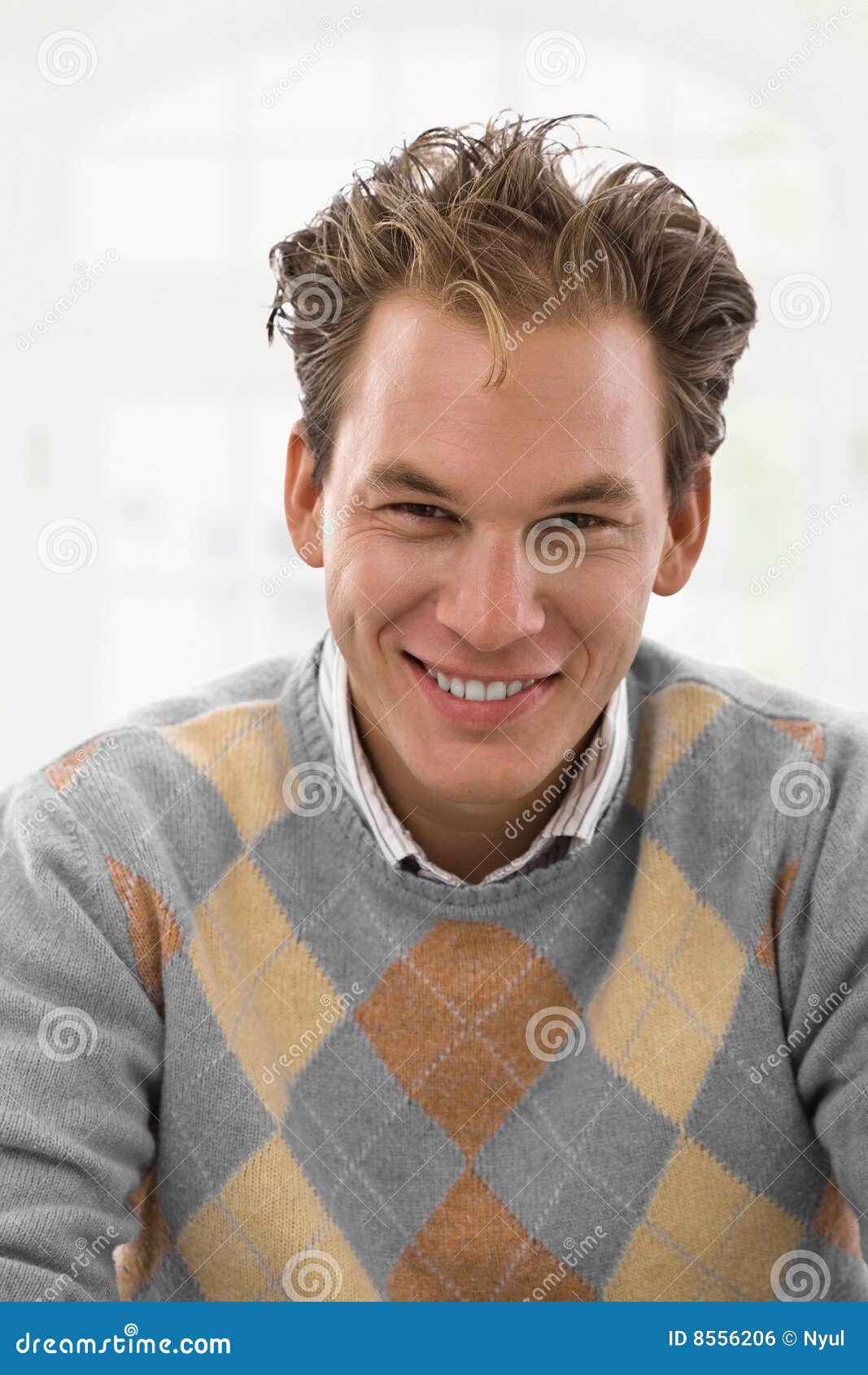 Happy smiling young man stock photo. Image of expression - 8556206