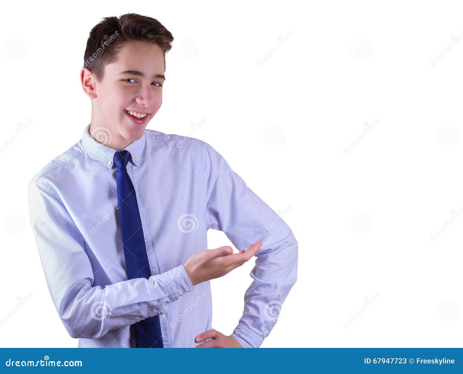 Happy Smiling Young Man Presenting and Showing Your Text or Product ... Happy Smiling Young Man Presenting and Showing Your Text or Product ...