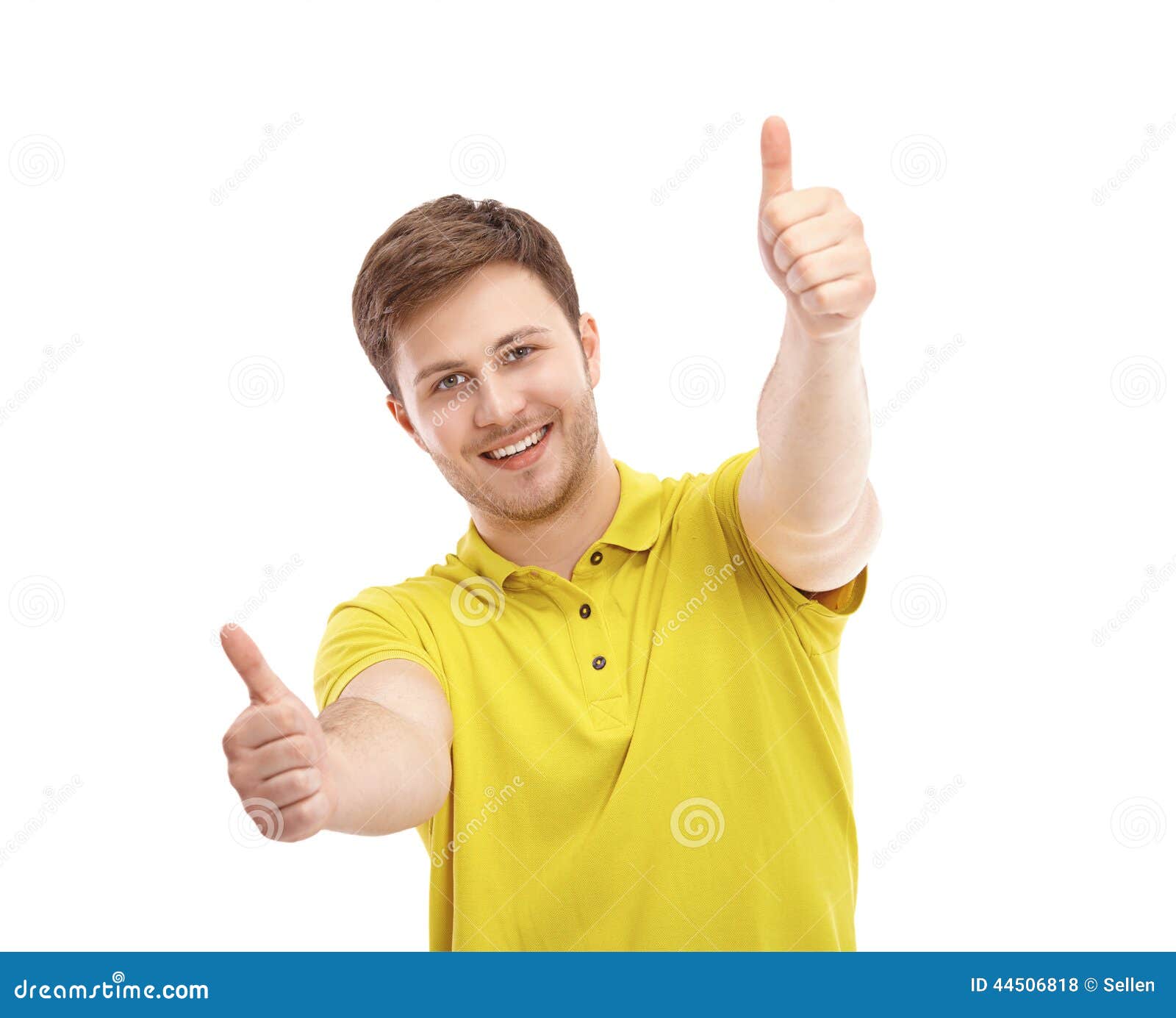 Happy Smiling Young Man Standing Stock Photo - Image of body, excited ...