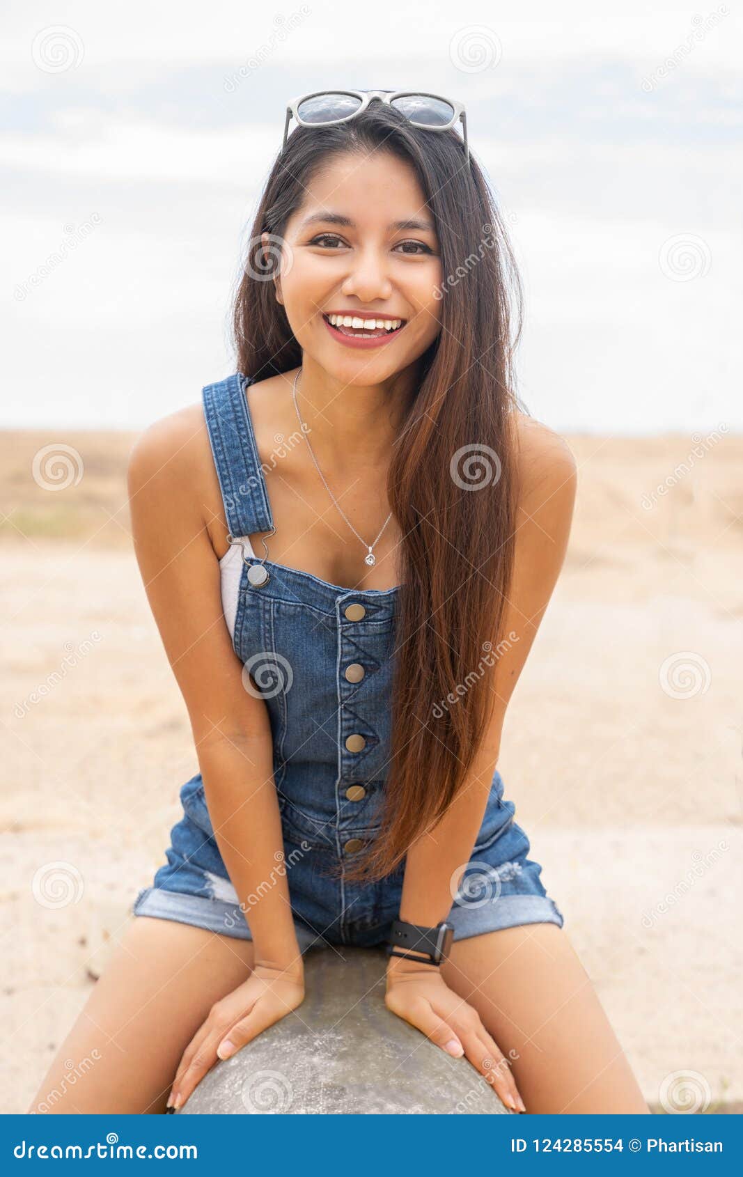 Happy Smiling Young Woman Outdoor Portrait Image. Stock Photo - Image ... Happy Smiling Young Woman Outdoor Portrait Image. Stock Photo - Image ...