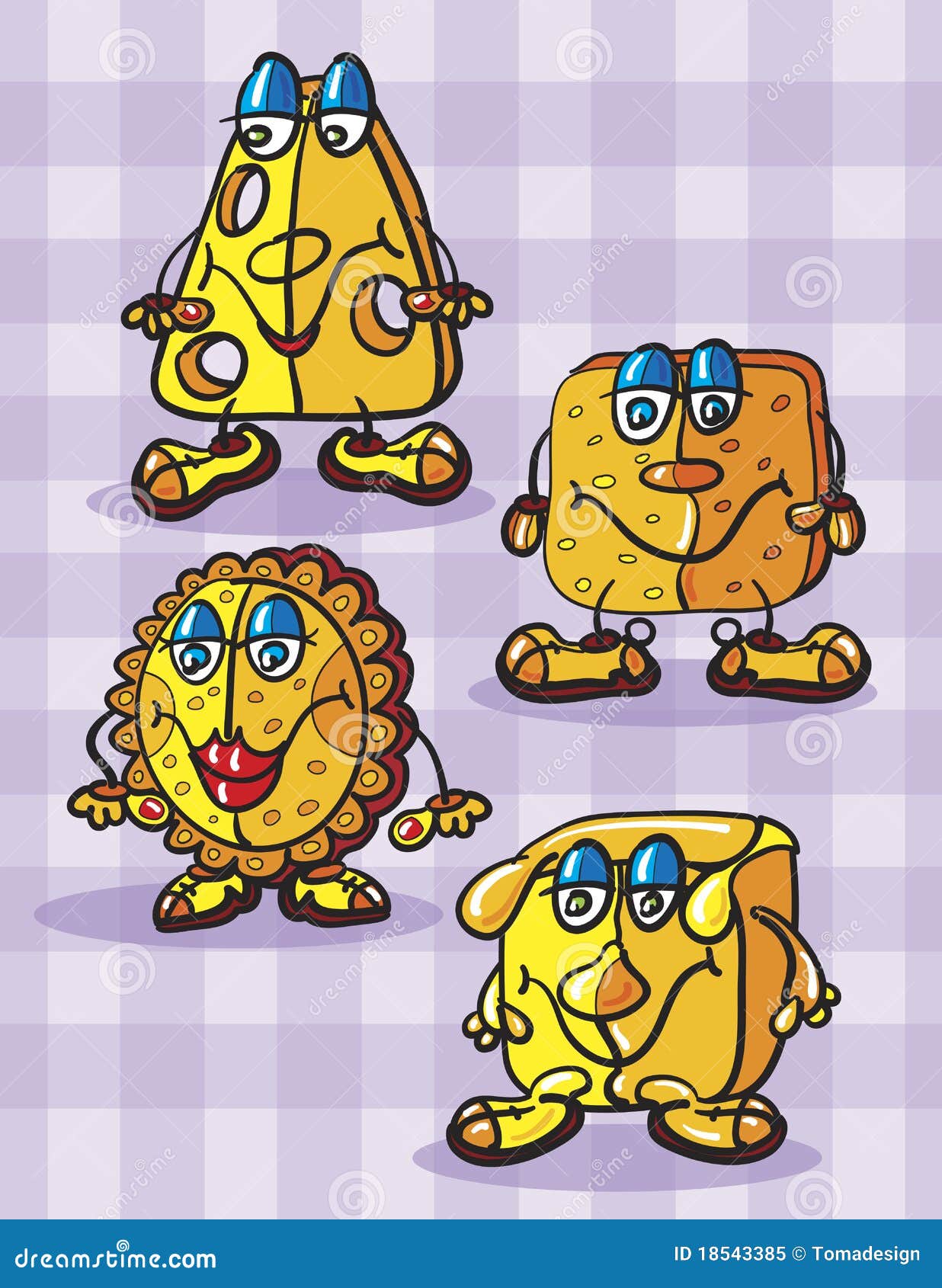 Happy snacks stock vector. Illustration of cartoon, fancy - 18543385