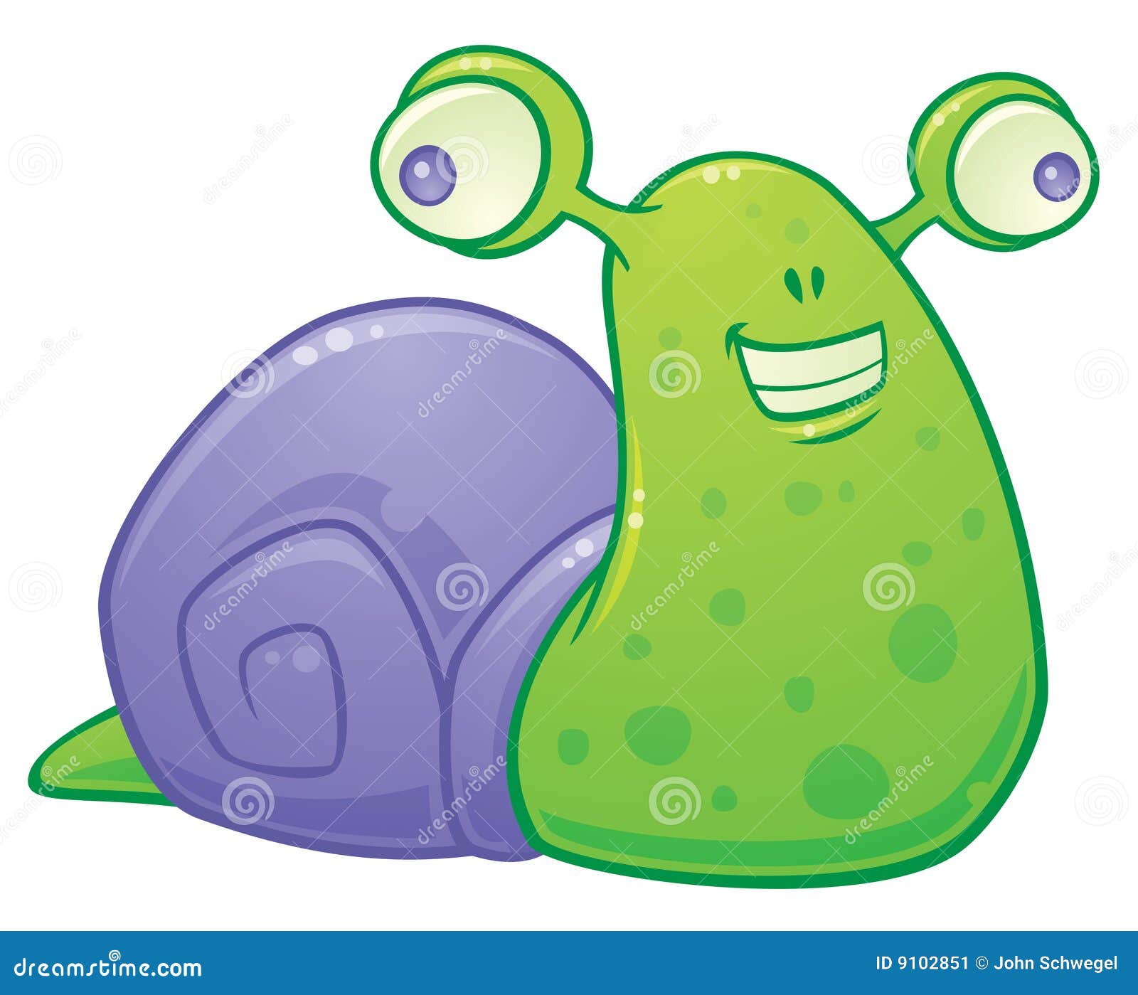 Happy Snail stock vector. Illustration of insect, clip - 9102851