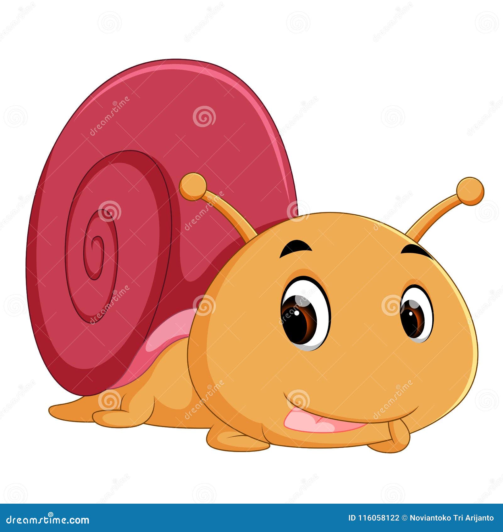Happy Snail Family Cartoon.Vector Illustration In The Cartoon Style ...