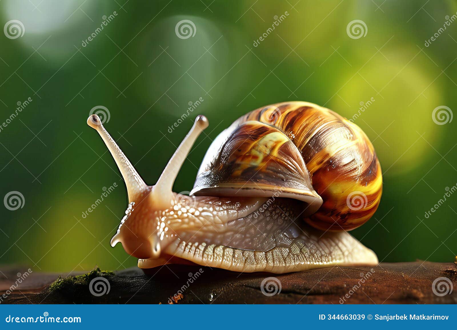 Happy Snail a Smiling Snail with a Simple Shell Stock Image - Image of ...