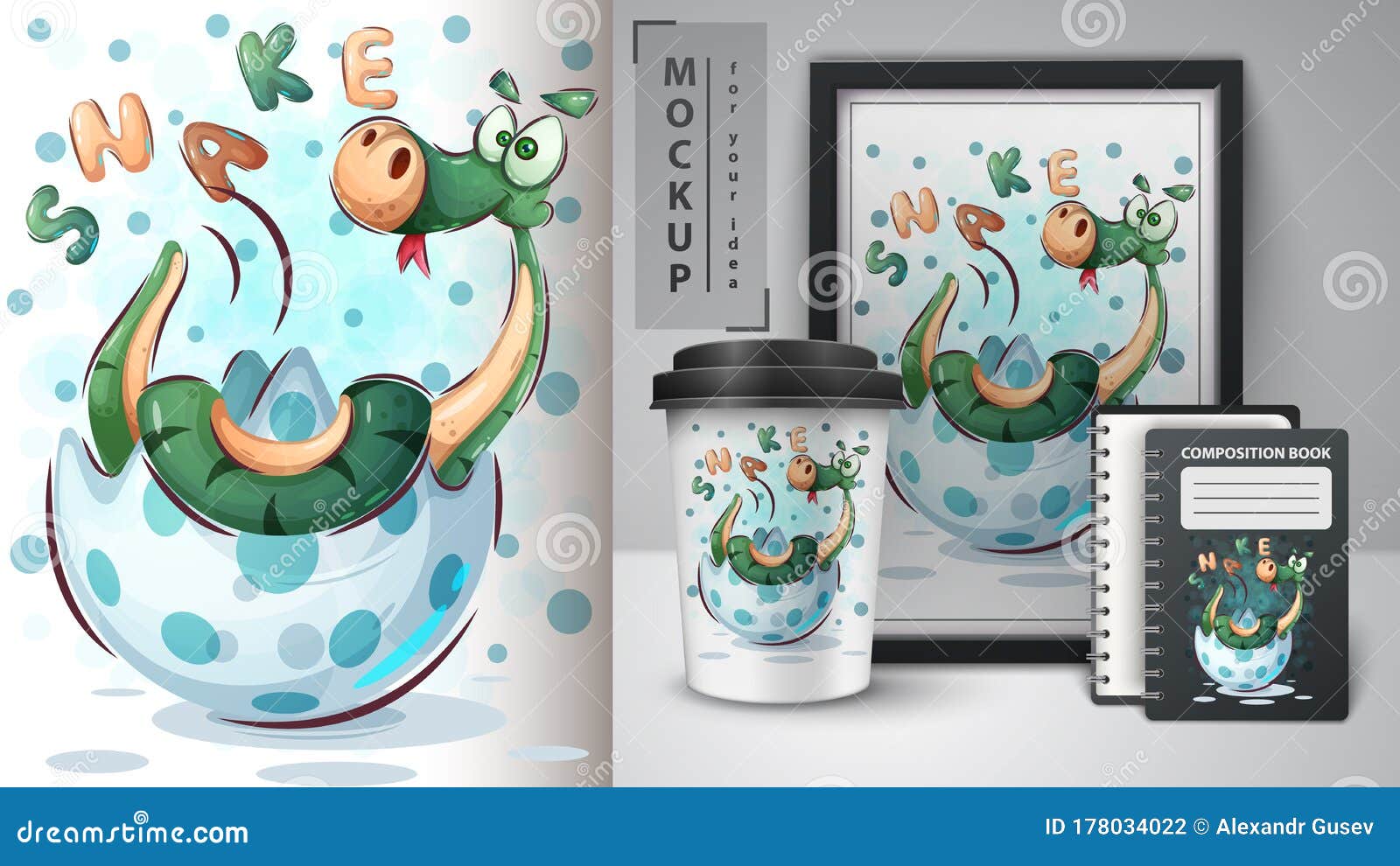 Happy Snake Poster and Merchandising Stock Vector - Illustration of ...