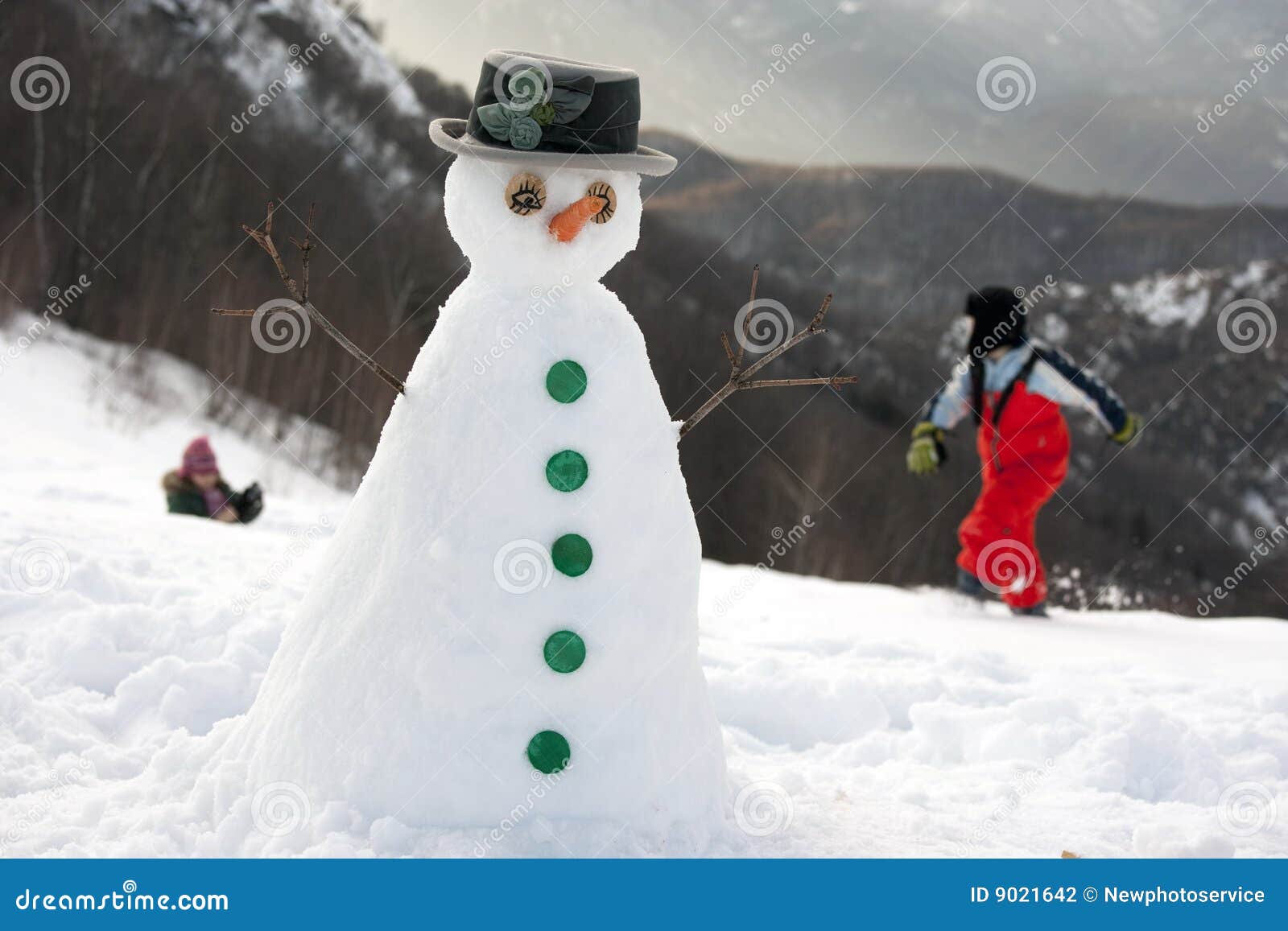 Happy snow man stock photo. Image of gloves, humorous - 9021642