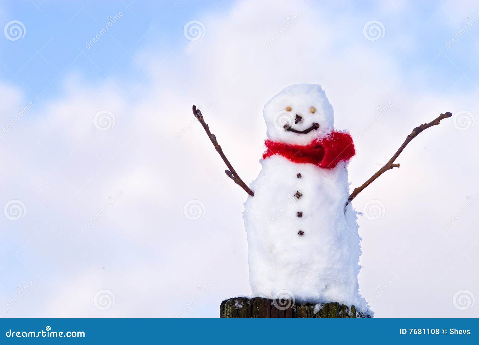 Happy snowman stock photo. Image of snowman, snow, frost - 7681108