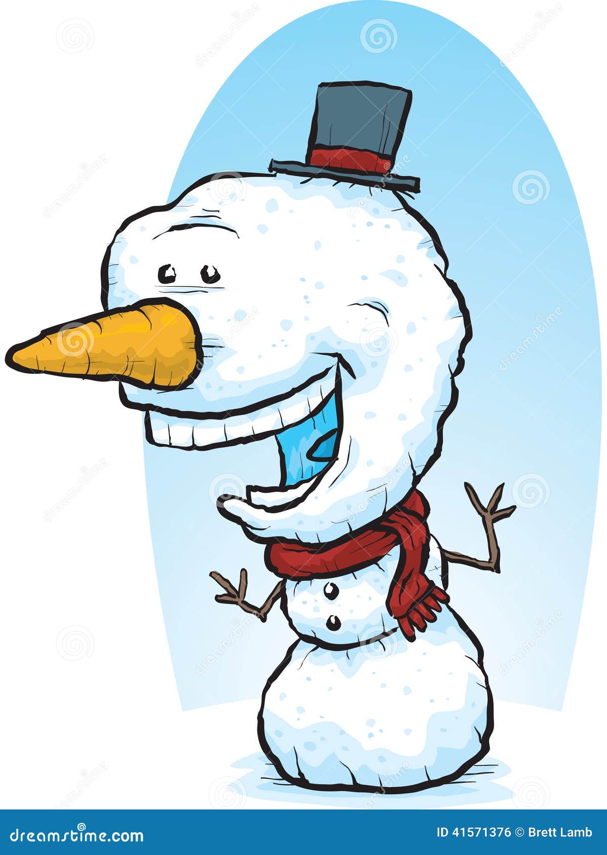 Happy Snowman stock illustration. Illustration of snow - 41571376
