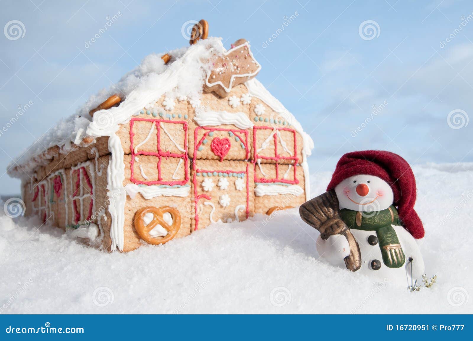 Happy Snowman and Cookies House Stock Image - Image of domestic, happy ...