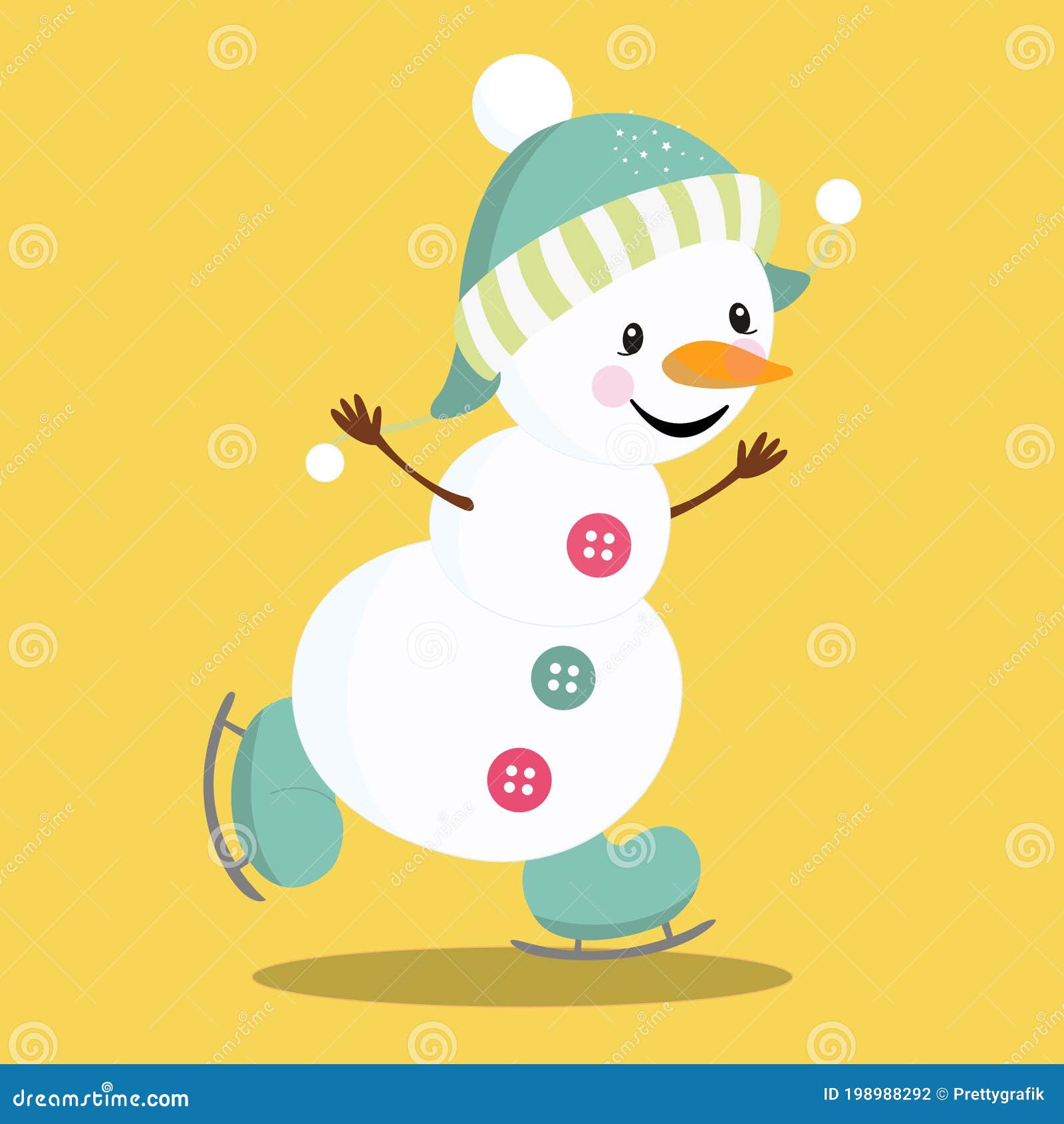 Happy Snowman Happy Running Right 03 Stock Vector - Illustration of ...