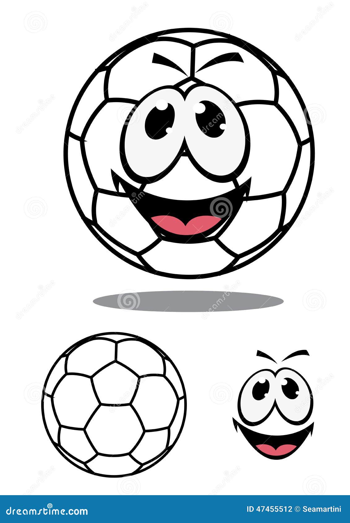 Happy Soccer or Football Ball Character Stock Vector - Illustration of ...