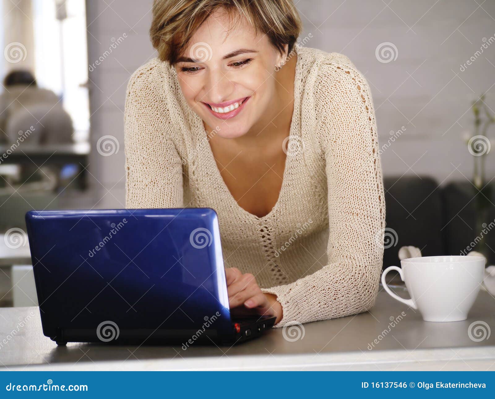 Happy with social network stock photo. Image of laughing - 16137546