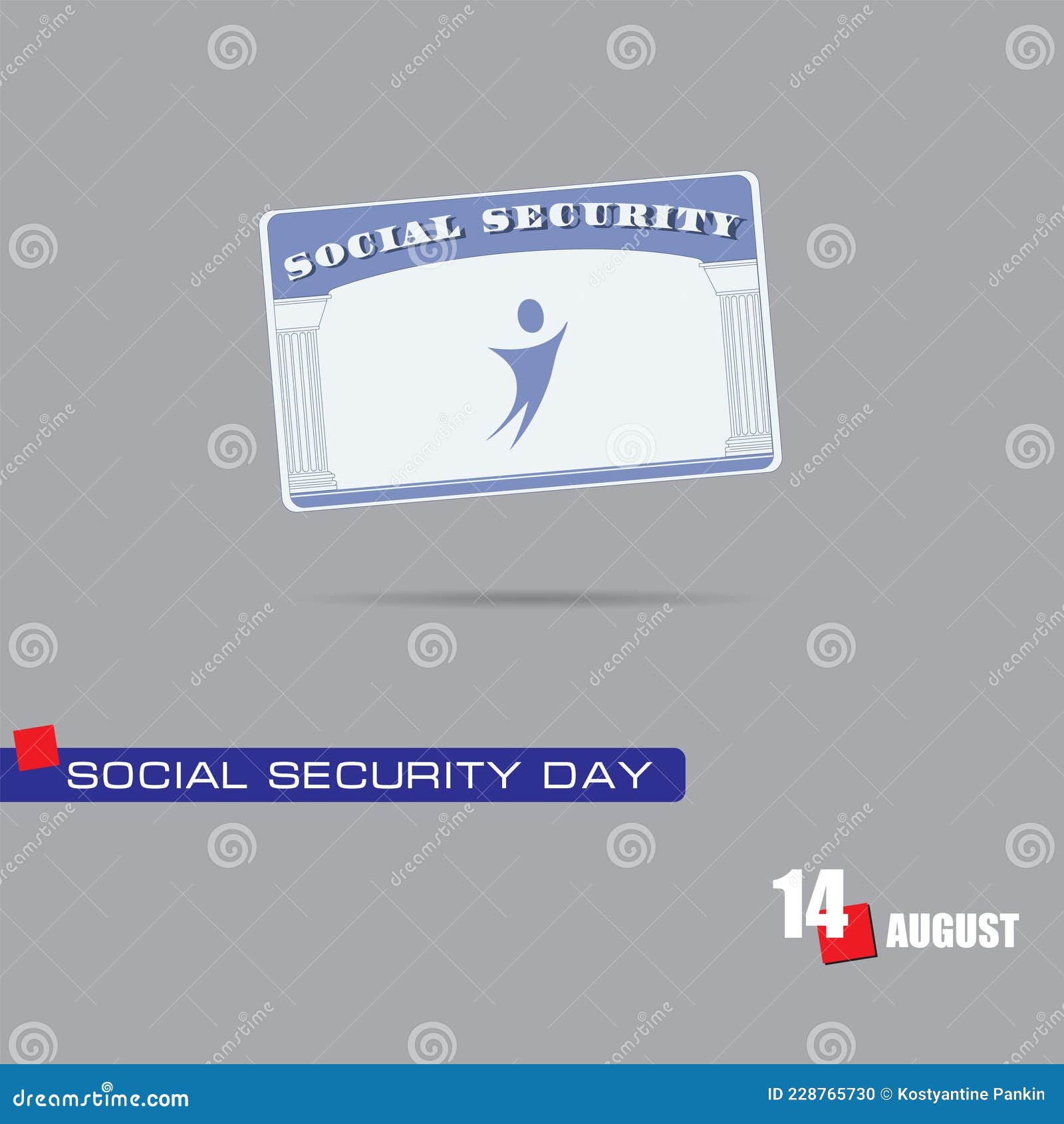 Happy Social Security Day stock vector. Illustration of event - 228765730