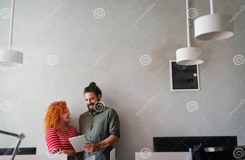 Happy Software Developers Working on Meeting, Programming Advanced Code Artificial Intelligence ...