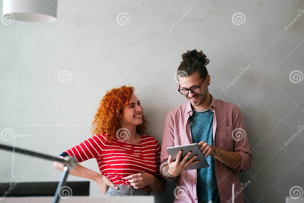 Happy Software Developers Working on Meeting, Programming Advanced Code Artificial Intelligence ...