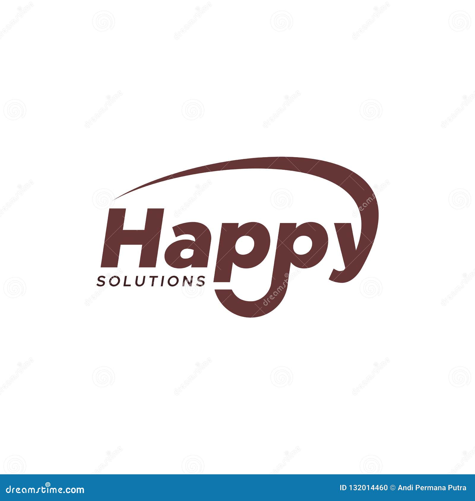 Happy Solutions Text Logo Vector Stock Vector - Illustration of ...