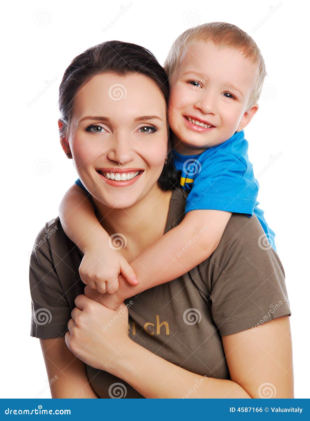 Happy son stock photo. Image of child, blue, isolated - 4587166