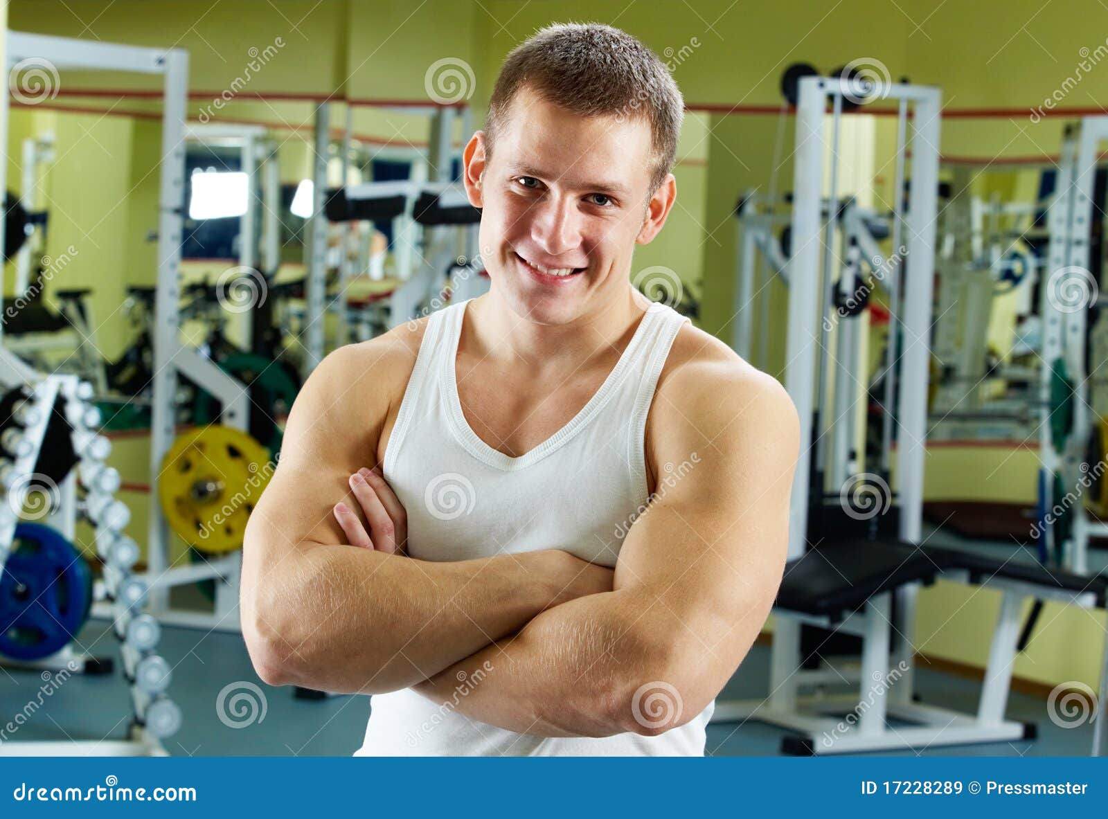 Happy sportsman stock image. Image of athletic, male - 17228289