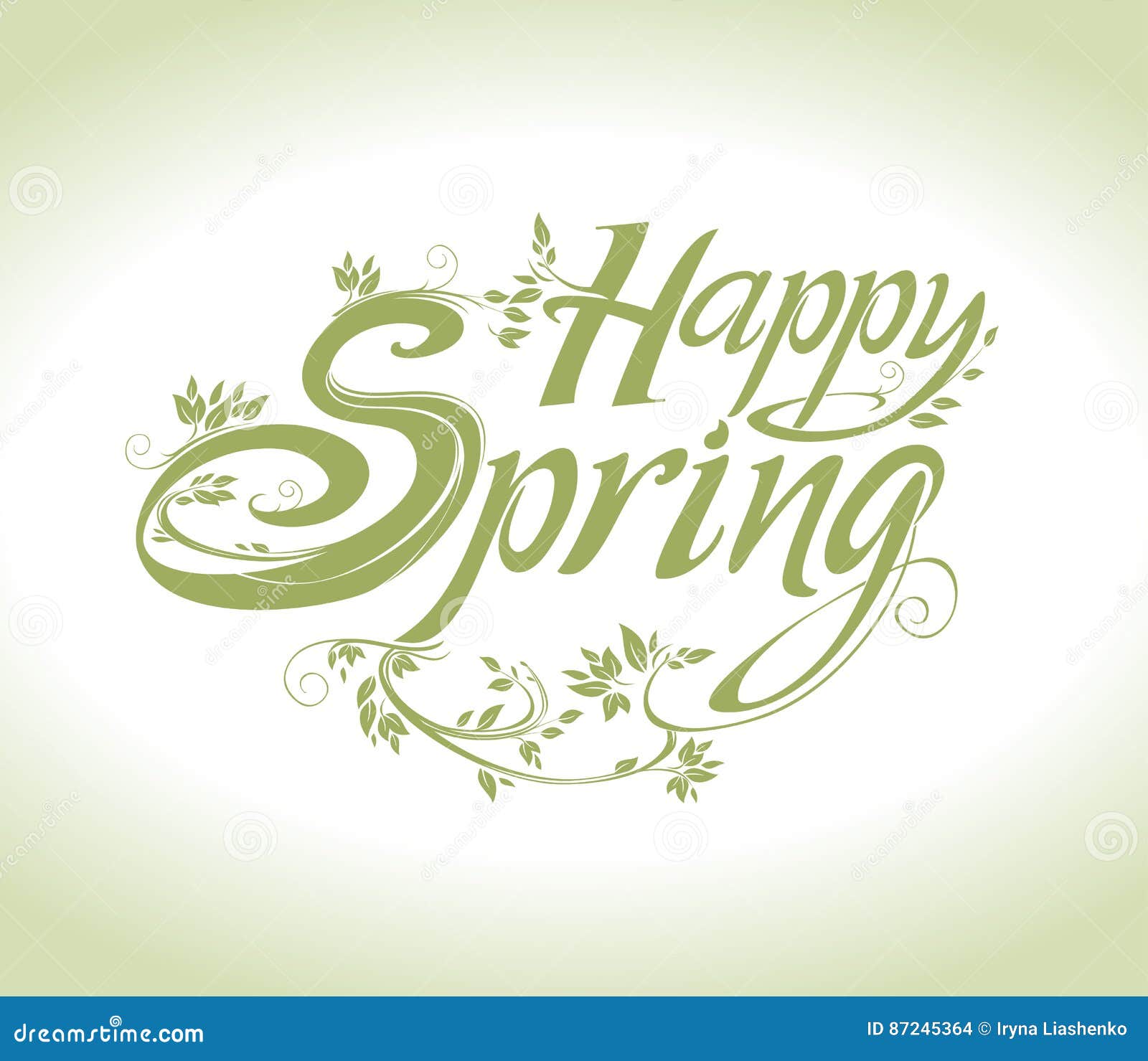 Happy Spring. stock illustration. Illustration of design - 87245364
