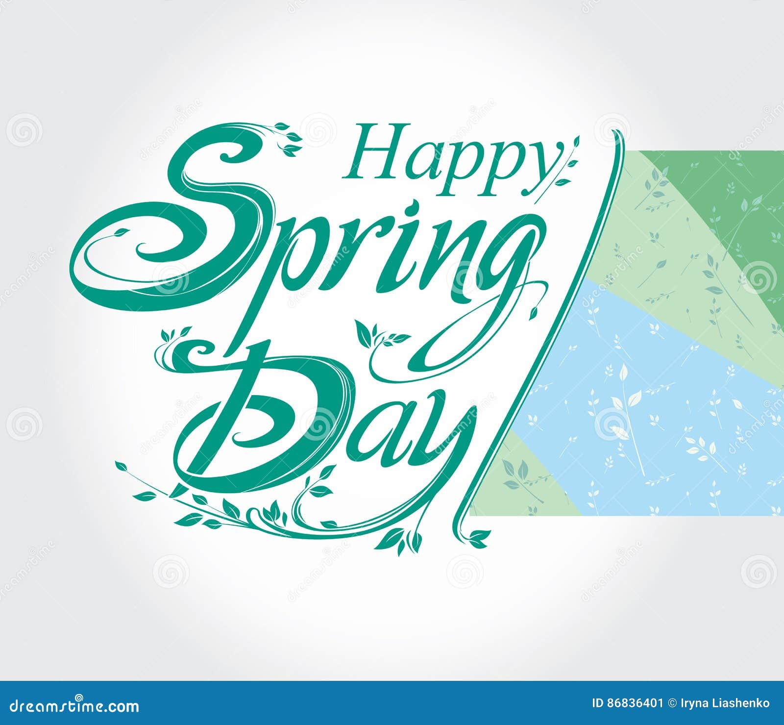 Happy Spring Day stock illustration. Illustration of message - 86836401