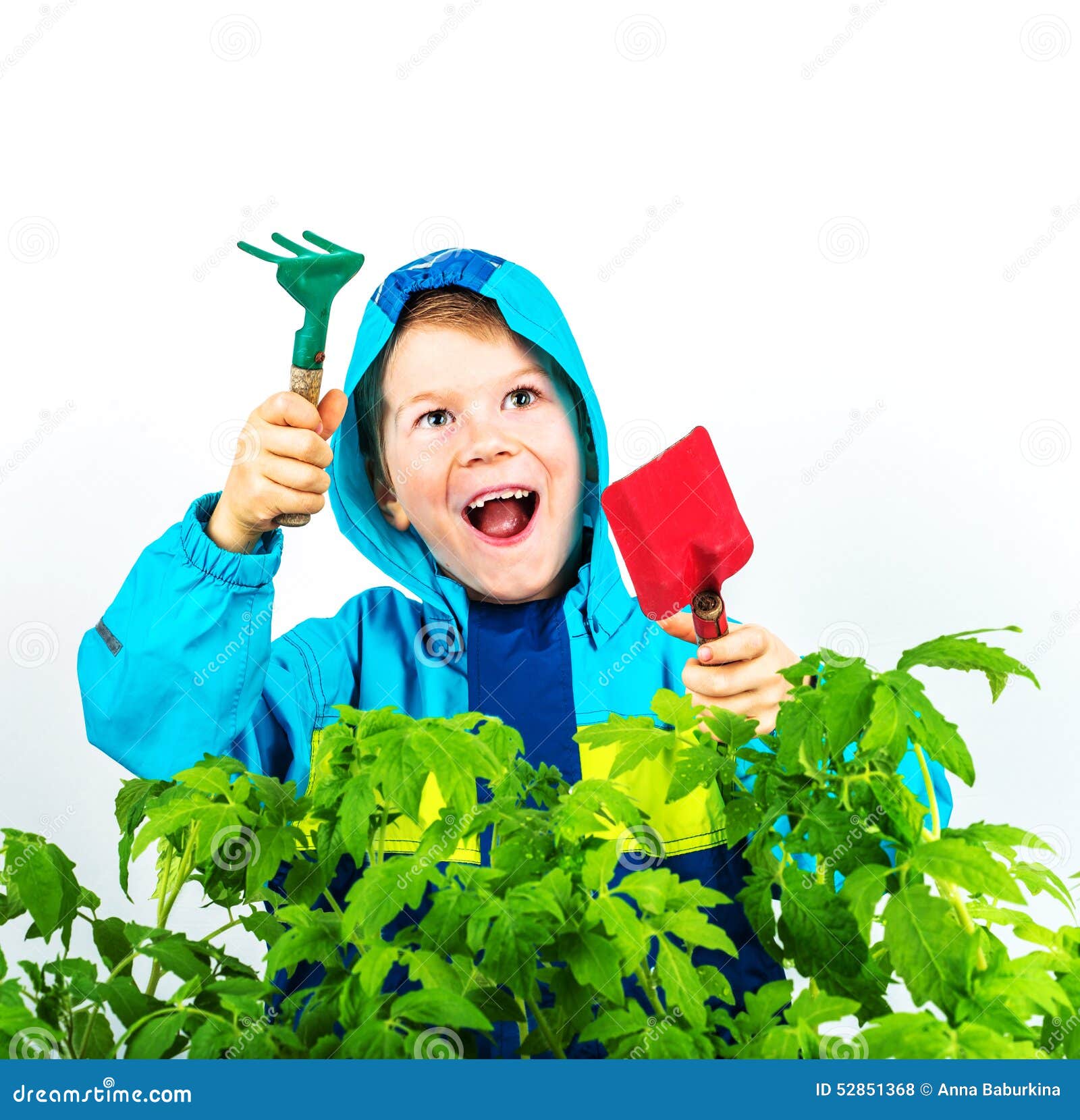Happy spring gardening boy stock photo. Image of love - 52851368