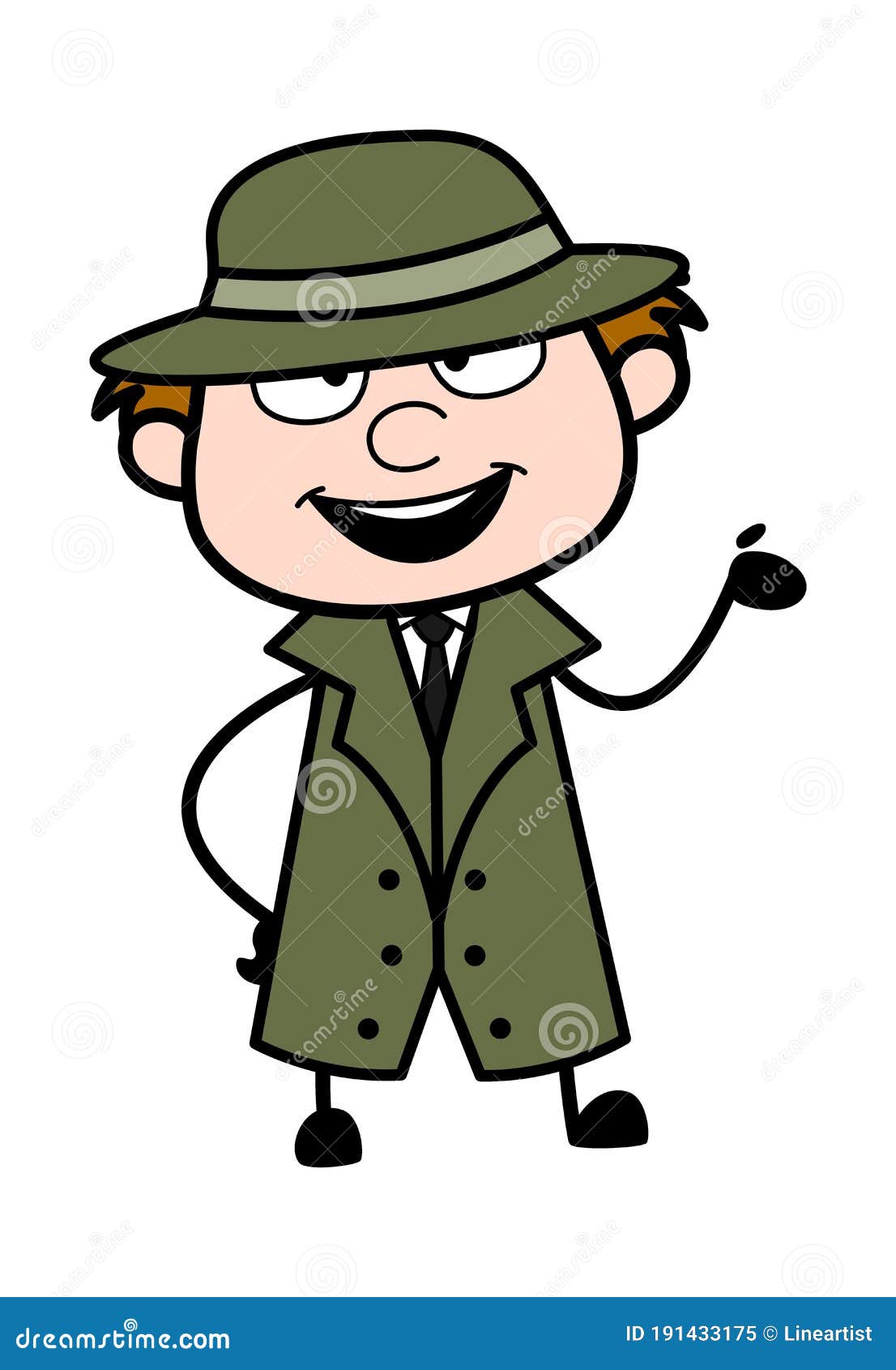 Happy Spy Cartoon Illustration Stock Illustration - Illustration of ...