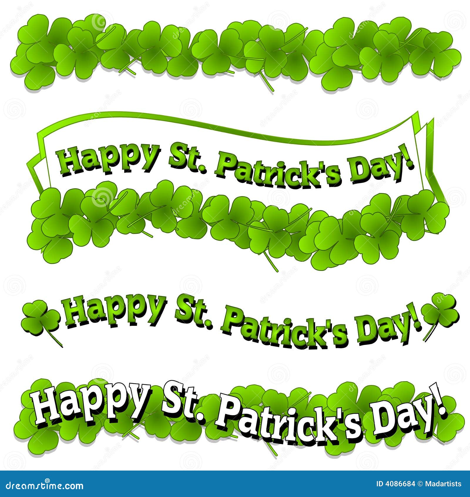 Happy St. Patrick's Day Banners Logos Stock Illustration - Illustration ... Happy St. Patrick's Day Banners Logos Stock Illustration - Illustration ...