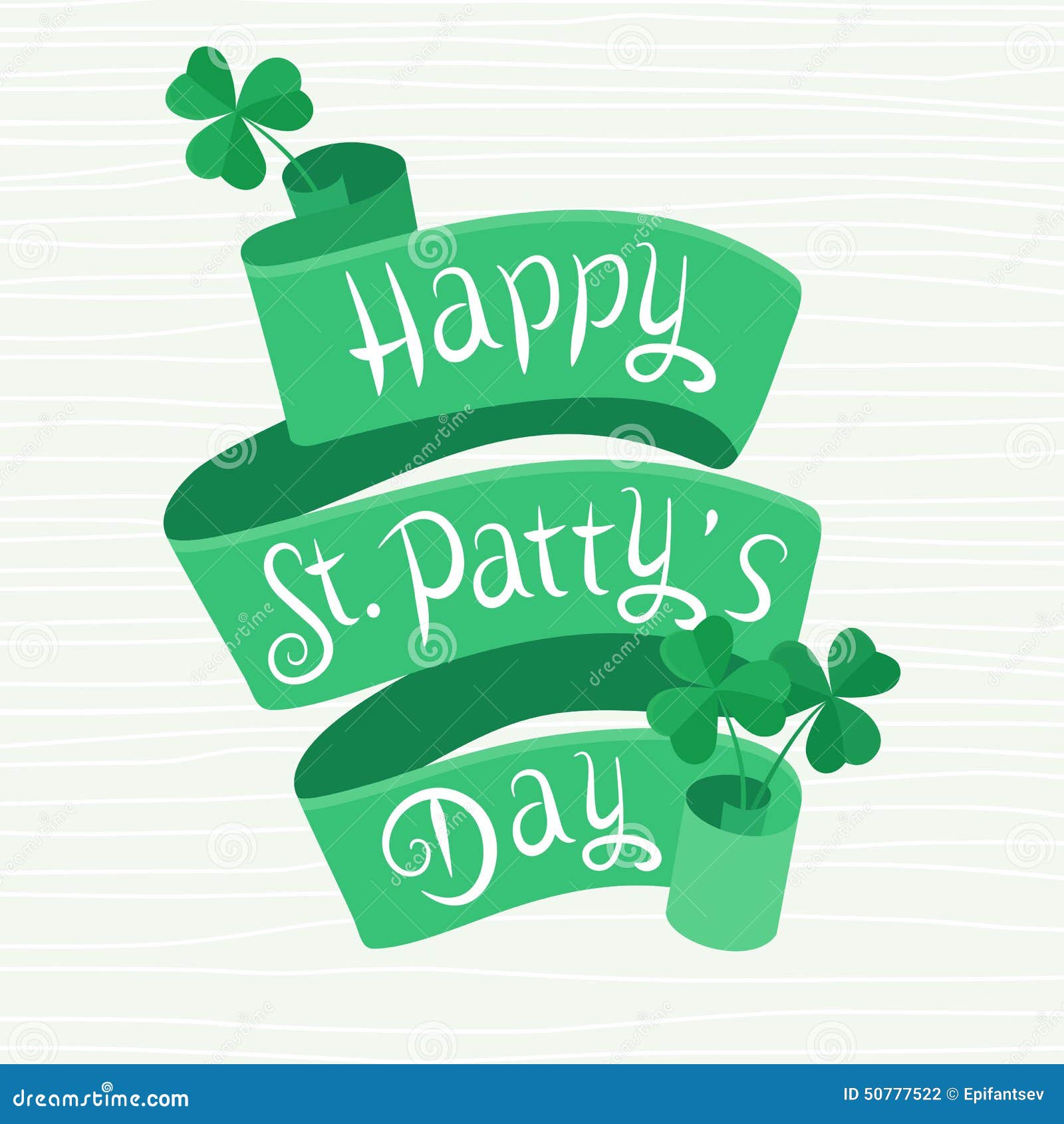 Happy St. Patty S Day Lettering on a Ribbon Stock Vector - Illustration ... Happy St. Patty S Day Lettering on a Ribbon Stock Vector - Illustration ...
