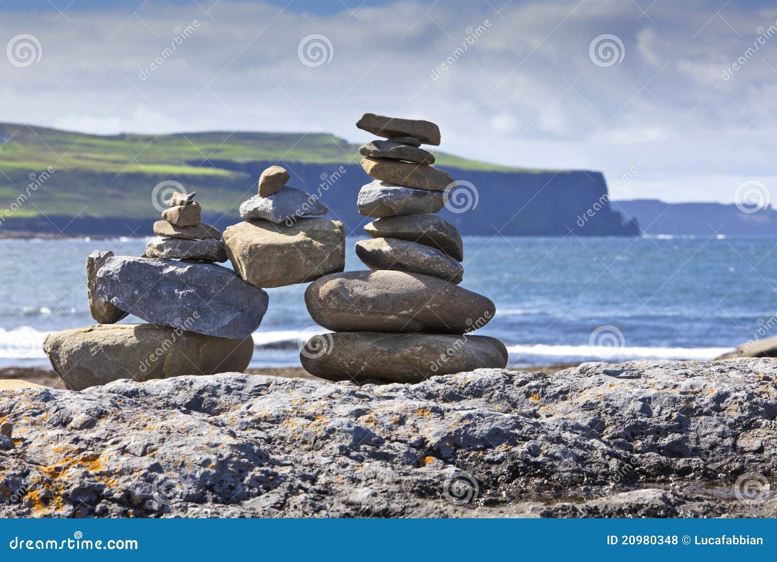 Happy and Stable Stone Family . Stock Photo - Image of horizontal ...