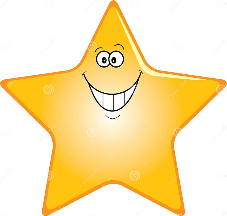 Happy star stock illustration. Illustration of star, eyes - 1008855
