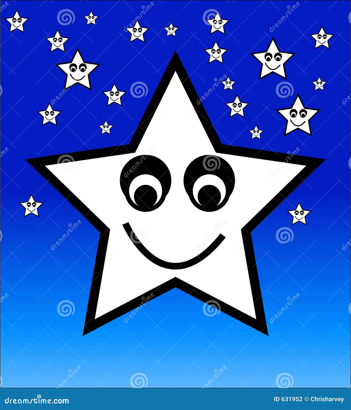 3 Blue Stars Clipart