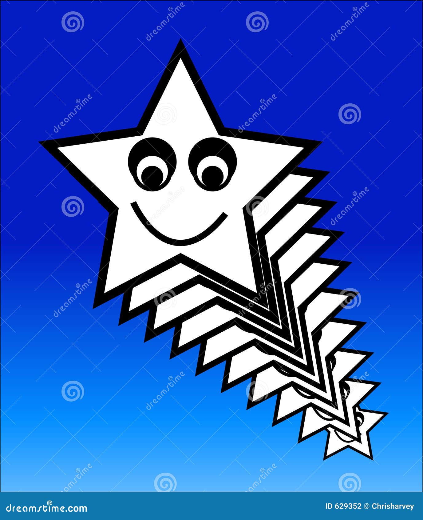 Happy Star 6 stock illustration. Illustration of clone - 629352