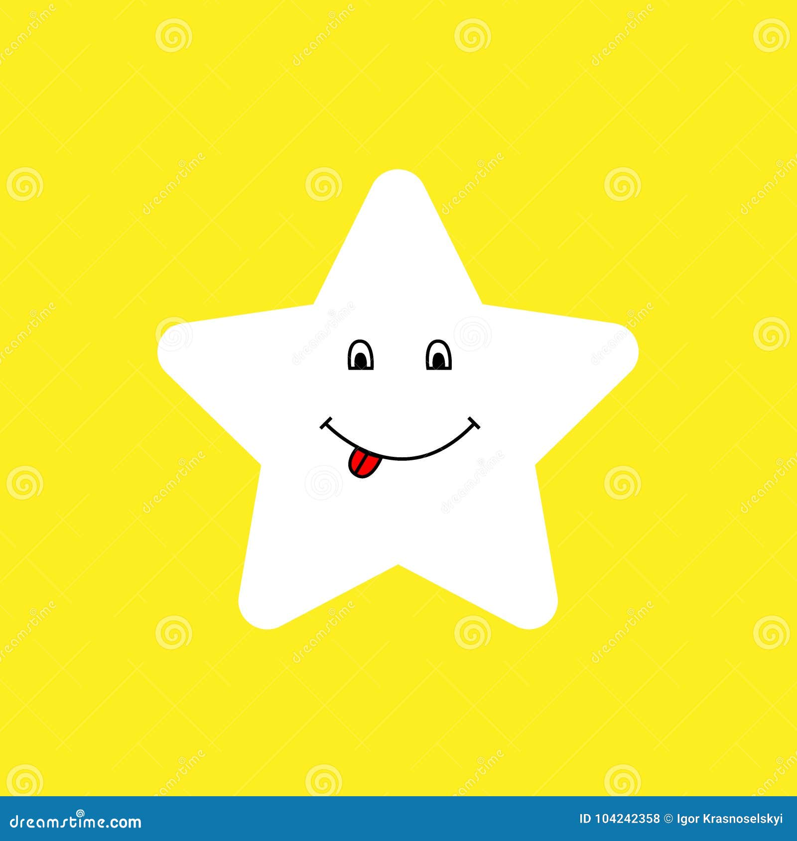 Happy Star. Vector Illustration Stock Vector - Illustration of emoticon ...