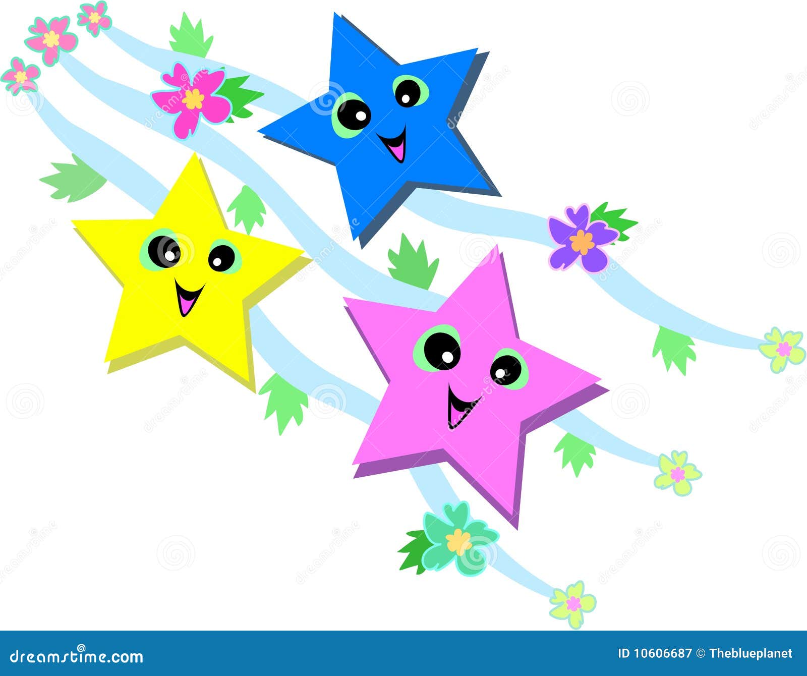 Happy Stars stock vector. Illustration of funny, decoration - 10606687