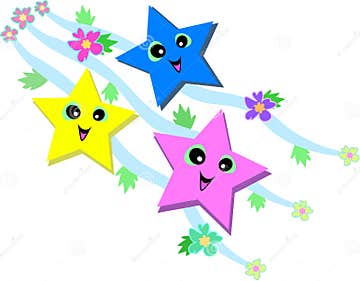 Happy Stars stock vector. Illustration of funny, decoration - 10606687